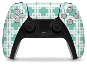 wraptorskinz skin wrap compatible with sony ps5 dualsense controller boxed seafoam green (controller not included)