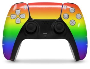 wraptorskinz skin wrap compatible with sony ps5 dualsense controller smooth fades rainbow (controller not included)