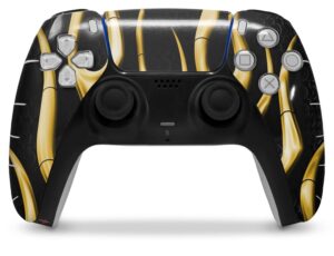 wraptorskinz skin wrap compatible with sony ps5 dualsense controller metal flames yellow (controller not included)