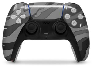 wraptorskinz skin wrap compatible with sony ps5 dualsense controller camouflage gray (controller not included)