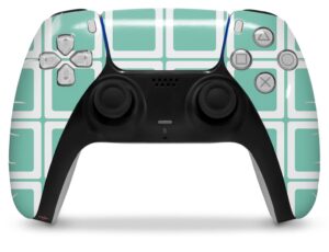 wraptorskinz skin wrap compatible with sony ps5 dualsense controller squared seafoam green (controller not included)