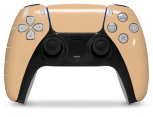 wraptorskinz skin wrap compatible with sony ps5 dualsense controller solids collection peach (controller not included)