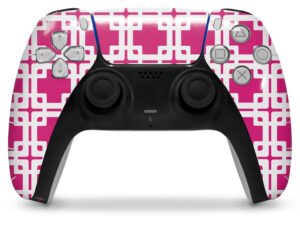 wraptorskinz skin wrap compatible with sony ps5 dualsense controller boxed fushia hot pink (controller not included)