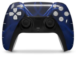 wraptorskinz skin wrap compatible with sony ps5 dualsense controller abstract 01 blue (controller not included)