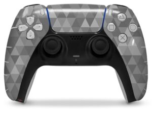 wraptorskinz skin wrap compatible with sony ps5 dualsense controller triangle mosaic gray (controller not included)