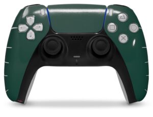 wraptorskinz skin wrap compatible with sony ps5 dualsense controller solids collection hunter green (controller not included)