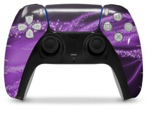 wraptorskinz skin wrap compatible with sony ps5 dualsense controller mystic vortex purple (controller not included)