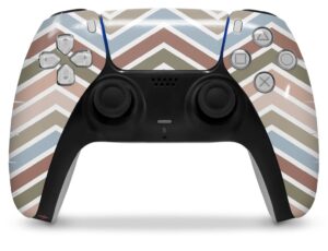 wraptorskinz skin wrap compatible with sony ps5 dualsense controller zig zag colors 03 (controller not included)