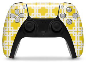 wraptorskinz skin wrap compatible with sony ps5 dualsense controller boxed yellow (controller not included)