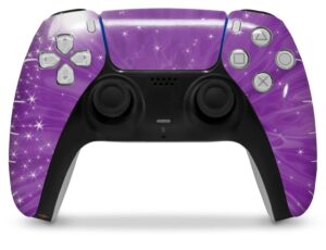 wraptorskinz skin wrap compatible with sony ps5 dualsense controller stardust purple (controller not included)