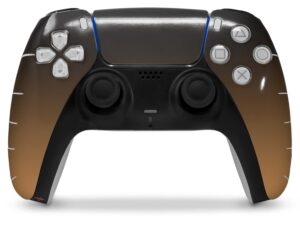 wraptorskinz skin wrap compatible with sony ps5 dualsense controller smooth fades bronze black (controller not included)