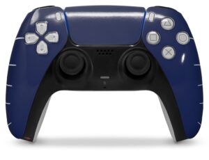 wraptorskinz skin wrap compatible with sony ps5 dualsense controller solids collection navy blue (controller not included)