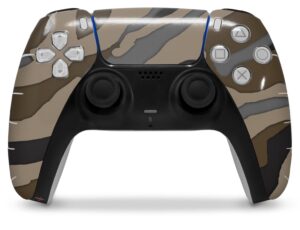 wraptorskinz skin wrap compatible with sony ps5 dualsense controller camouflage brown (controller not included)