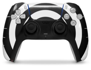 wraptorskinz skin wrap compatible with sony ps5 dualsense controller bullseye black and white (controller not included)