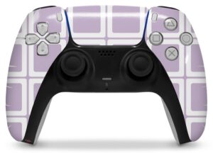 wraptorskinz skin wrap compatible with sony ps5 dualsense controller squared lavender (controller not included)