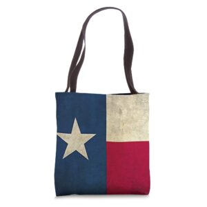 vintage flag of the state of texas faded distressed tote bag