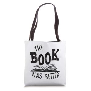 librarian library the book was better bibliophile tote bag