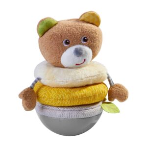 haba roly poly bear soft wobbling & chiming baby toy