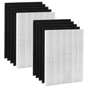 115115 size 21 replacement filter a for winix plasmawave air purifier 5300 6300 5300-2 6300-2 p300 c535, compatible with fellowes aeramax 290 300 dx95, 2 pack hepa filters + 8 pack carbon filters