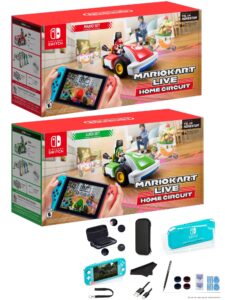 galliumpi newest nintendo mario kart live: home circuit - mario set and luigi set edition - family holiday gaming for nintendo switch or switch lite 10-in-1 accessory bundle for nintendo switch lite