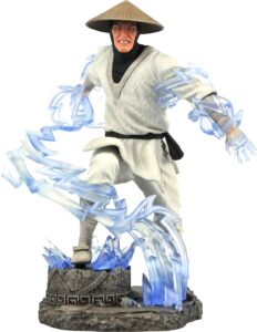 diamond select toys mortal kombat gallery: raiden pvc figure, 10 inches