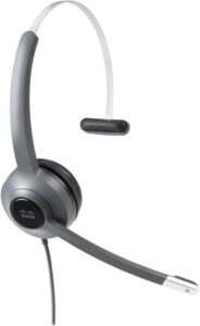 cisco headset 521, wired single on-ear 3.5mm headset with usb-c adapter, charcoal, 2-year limited liability warranty (cp-hs-w-521-usbc)