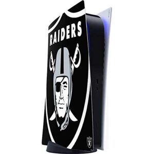 skinit decal gaming skin compatible with ps5 digital edition console - officially licensed nfl las vegas raiders large logo design