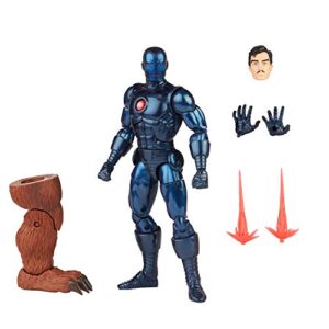 marvel hasbro legends series 6-inch stealth iron man action figure toy, includes 5 accessories and 1 build-a-figure part, premium design and articulation