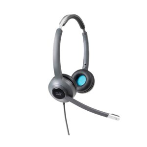 cisco headset 522, wired dual on-ear 3.5mm headset with usb-c adapter, charcoal, 2-year limited liability warranty (cp-hs-w-522-usbc)