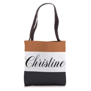 personalized name christine employee bridal birthday gifts tote bag