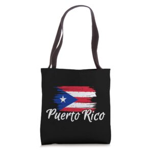 puerto rico national flag island san juan boricua black tote bag