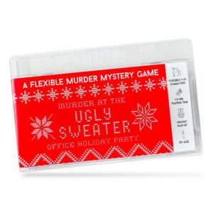 murder at the office ugly sweater party | holiday murder mystery game | office party game | flexible 4-20+ players | new print-friendly downloadable files