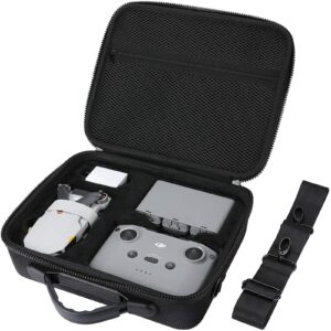 procase carrying case for dji mini 2 dji mini 2 fly more combo and accessories, hard shockproof storage travel case with shoulder strap