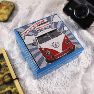 handmade jewelry box. keepsake box, storage box, memory box. store your keepsake items and treasured memories for a lifetime. jewelry case, retro, vintage, mini bus, kids, boys