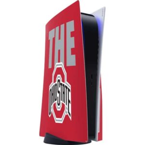 skinit decal gaming skin compatible with ps5 console - officially licensed osu the ohio state buckeyes design