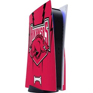 skinit decal gaming skin compatible with ps5 console - officially licensed arkansas razorbacks design