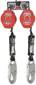 fall limiter, 6 ft, 400 lb weight capacity, red