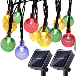 liupengwei solar string light, 50led outdoor crystal ball christmas decorative lights christmas tree lawn garden home solar water dew lamp garden ghost light