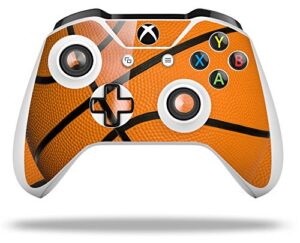 wraptorskinz decal vinyl skin wrap compatible with xbox one s/x controller - basketball (controller not included)