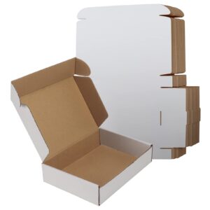 rlavbl 9x6x2 inches shipping boxes set of 25, white small corrugated cardboard box, mailer boxes for packing small business