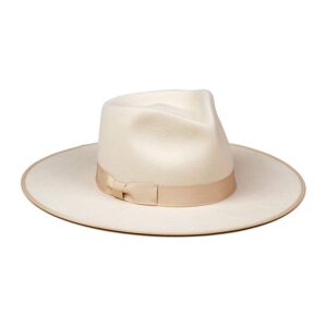 lack of color women's rancher fedora hat (ivory, small (55 cm))