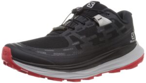 salomon men's ultra glide hiking shoe, black/alloy/goji berry, 10