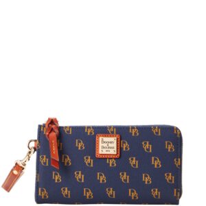 dooney & bourke handbag, gretta folded zip wristlet - blue