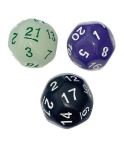 d21 - unusual dice - multi-colored set of 3 dice