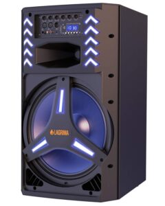 lagrima lps-500 portable 15-inch 2-way 1800w pa speaker system, dj karaoke machine with wireless bluetooth/fm radio/usb/sd card slot