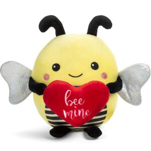 light autumn bee mine 10" stuffed animal gifts - valentines day stuffed animals - girlfriend gifts - valentine's gift for her - cute funny vday gifts for boyfriend and girlfriend