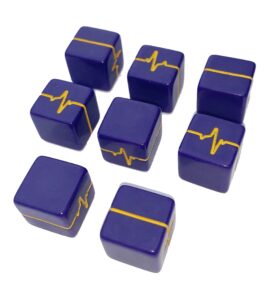 impact! miniatures human pulse fate/fudge dice - set of 8 - purple