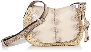 vince camuto bonne small crossbody, zulu snake/straw