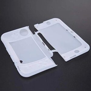 silicone rubber case protective soft gel cover skin shell for new 3ds ll 3ds xl (white)