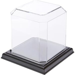 pioneer plastics 042cpbase clear plastic softball display case with base, 4" w x 4" d x 4.125" h